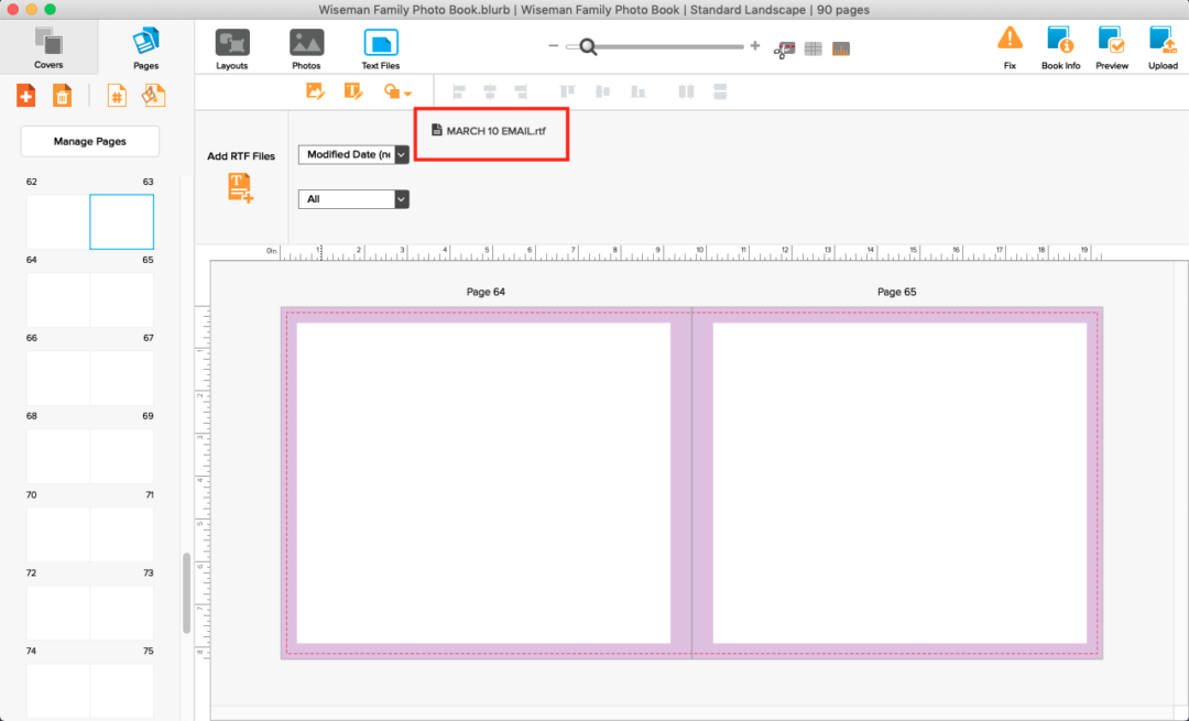 Using Textflow in BookWright » BOOK THIS PROJECT.