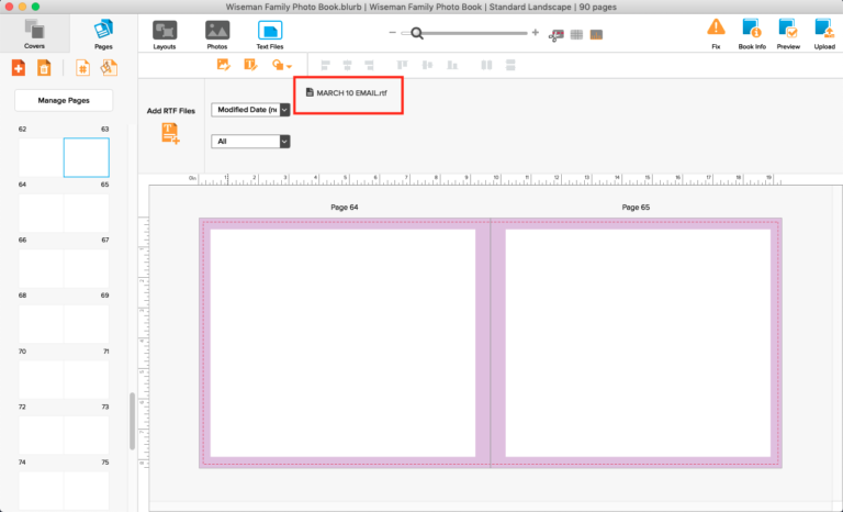 Using Textflow in BookWright » BOOK THIS PROJECT.